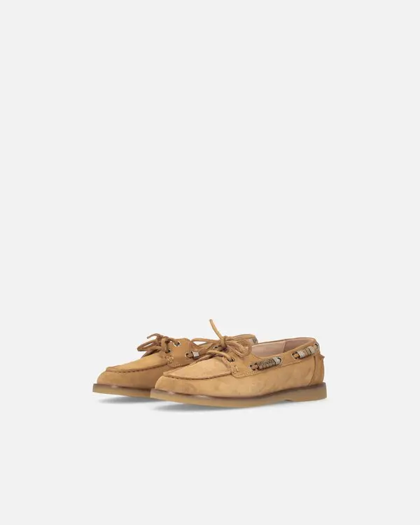 Pinko Grace 01 Suede Lace-up Loafers - Brown