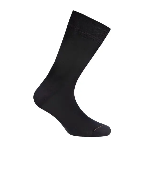 Zegna Cotton Ribbed Socks - Navy Blue