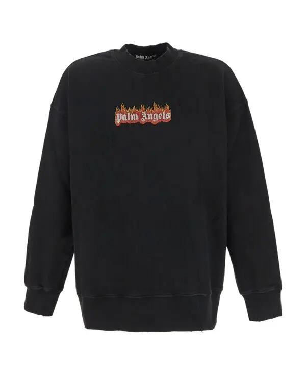 Palm Angels Logo Printed Crewneck Sweatshirt