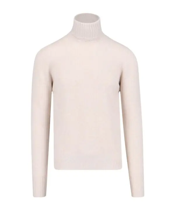 DRUMOHR Ribbed Turtleneck Knit Sweater - Pink