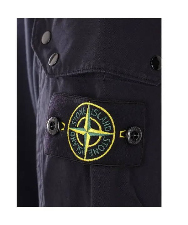 Stone Island Logo Patch Crewneck Sweatshirt - Navy Blue