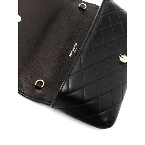 Saint Laurent Gaby Chain Phone Holder - Black
