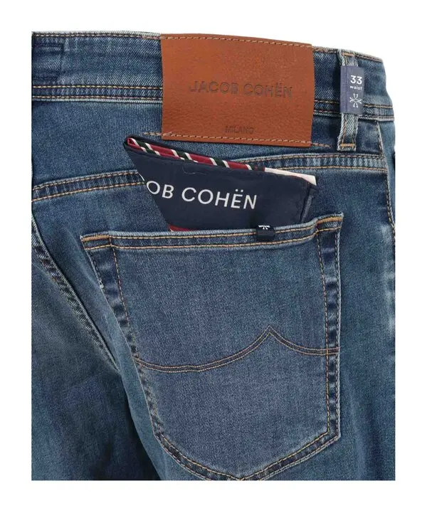 Jacob Cohen Logo Patch Straight-leg Jeans