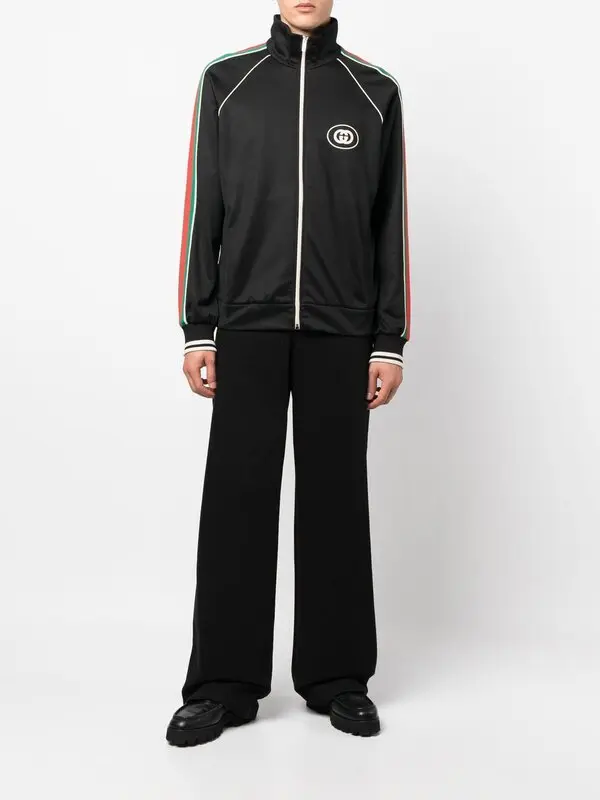 Gucci Technical Jersey Zip Jacket With Interlocking G