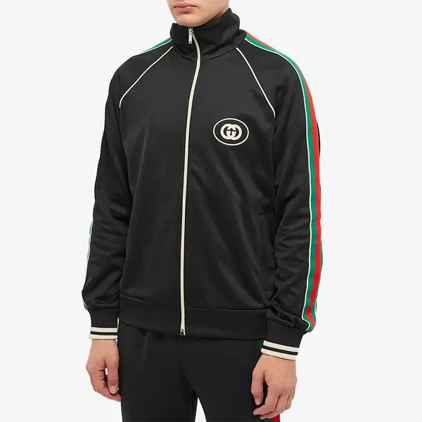 Gucci Technical Jersey Zip Jacket With Interlocking G