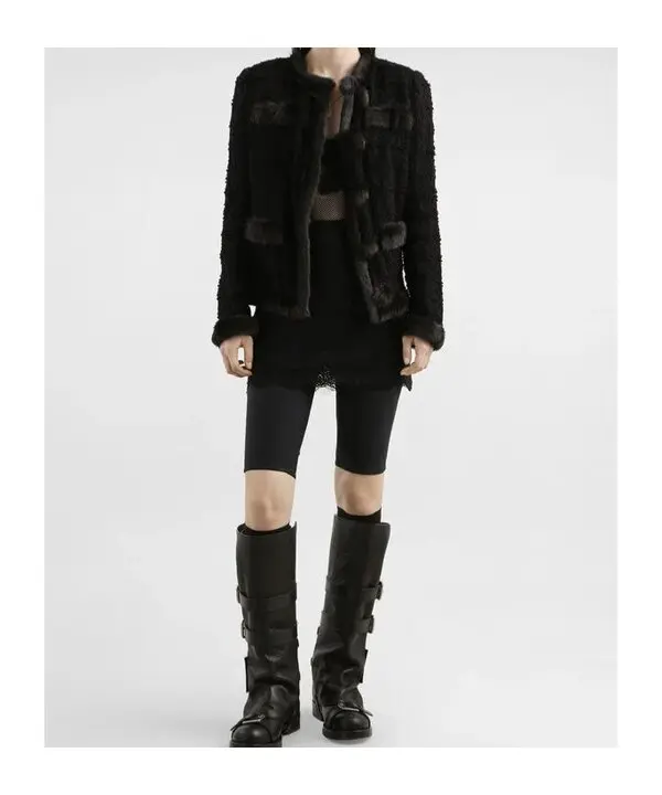 Dolce & Gabbana Single-breasted Fur-trimmed Tweed Jacket