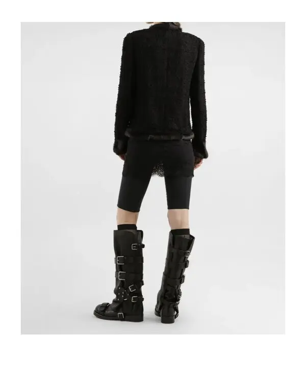 Dolce & Gabbana Single-breasted Fur-trimmed Tweed Jacket