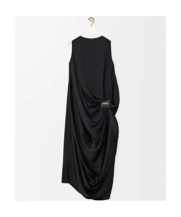 Loewe Asymmetrical Draped Silk Dress