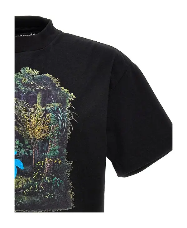 Palm Angels Jungle-printed Crewneck T-shirt