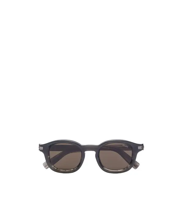 Zegna Aurora I Sunglasses - White Lime/stripe Gray