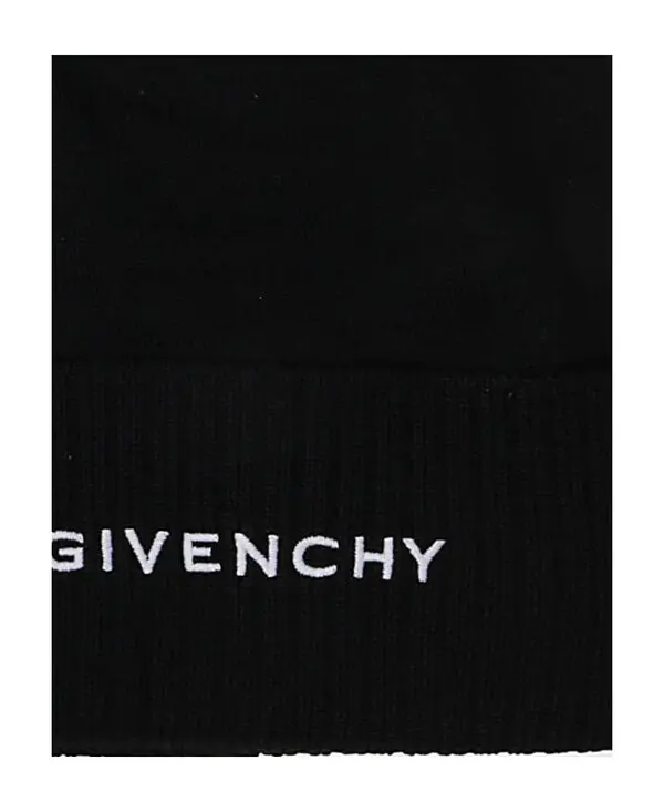 Givenchy Logo-motif Knitted Beanie - Black