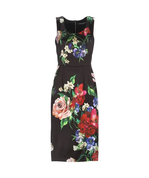 Dolce & Gabbana Sleeveless Floral Print Dress