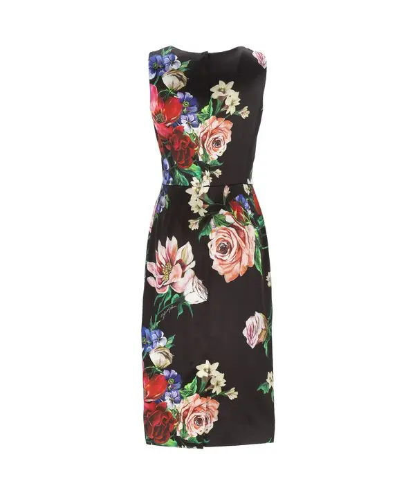 Dolce & Gabbana Sleeveless Floral Print Dress