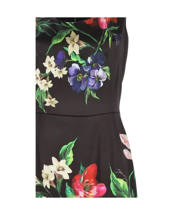 Dolce & Gabbana Sleeveless Floral Print Dress