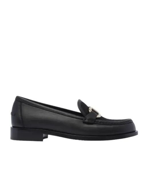 FERRAGAMO Gancini Jacquard Loafers - Black
