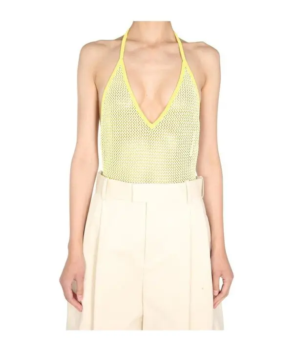 Bottega Veneta Halterneck Mesh Bodysuit