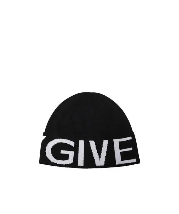 Givenchy Wool Beanie With Logo - Black