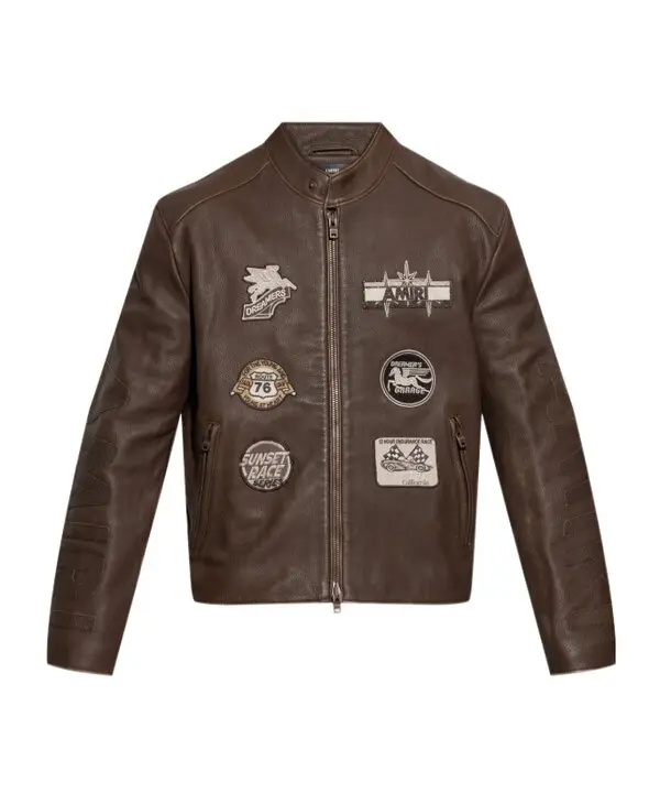 Amiri Patch Racer Jacket - Brown