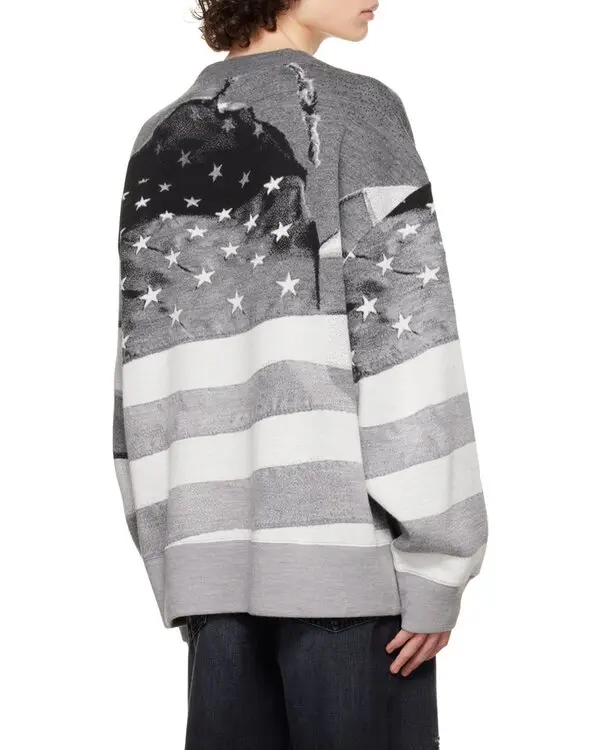 Palm Angels Star Printed Crewneck Sweatshirt
