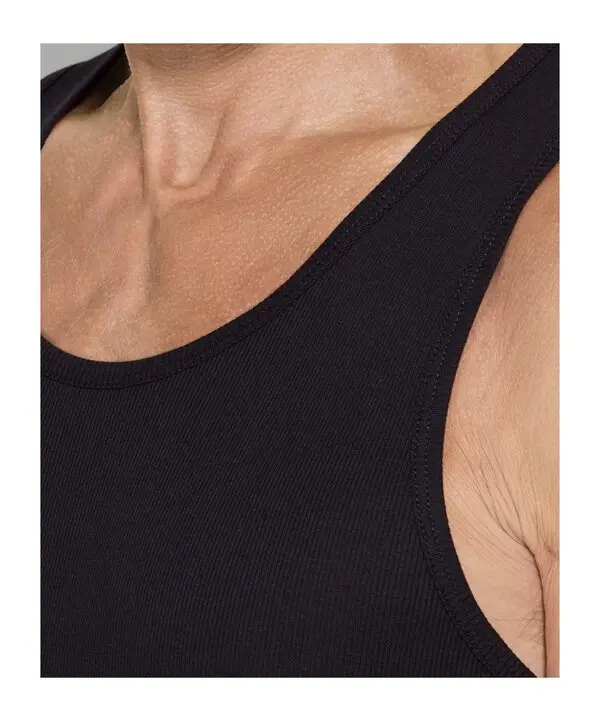 Zegna Cotton Blend Tank Top - Black