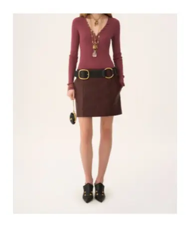Chloé Panelled Mini Skirt - Full Violine