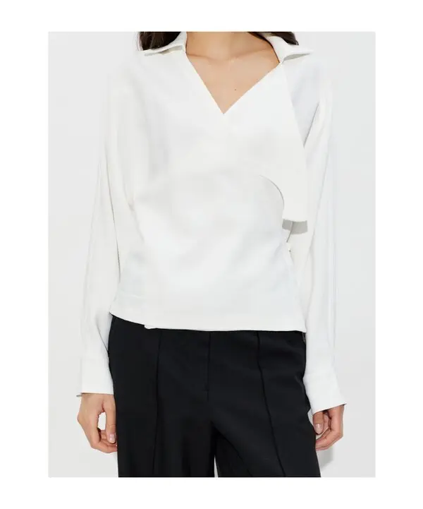 IRO PARIS Wrap-tie Blouse With Asymmetrical Closure