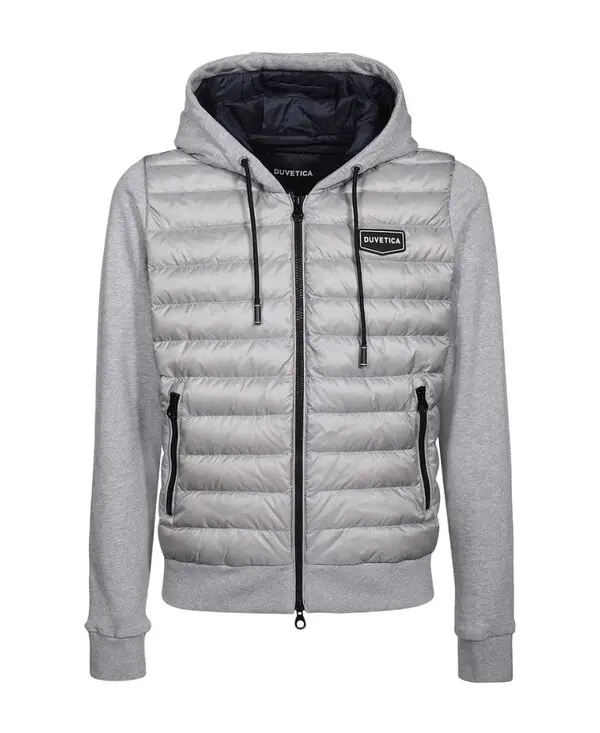 Duvetica Padded Feather-down Sweatshirt Jacket - Gray
