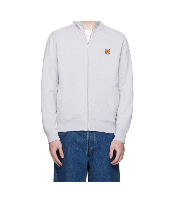 Maison Kitsuné Fox Head Zip-up Sweatshirt - White