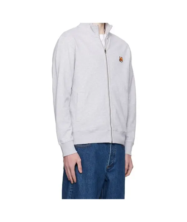 Maison Kitsuné Fox Head Zip-up Sweatshirt - White