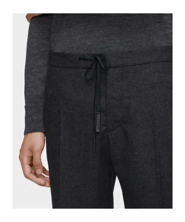 MAISON MARGIELA Drawstring Tailored Trousers - Dark Gray