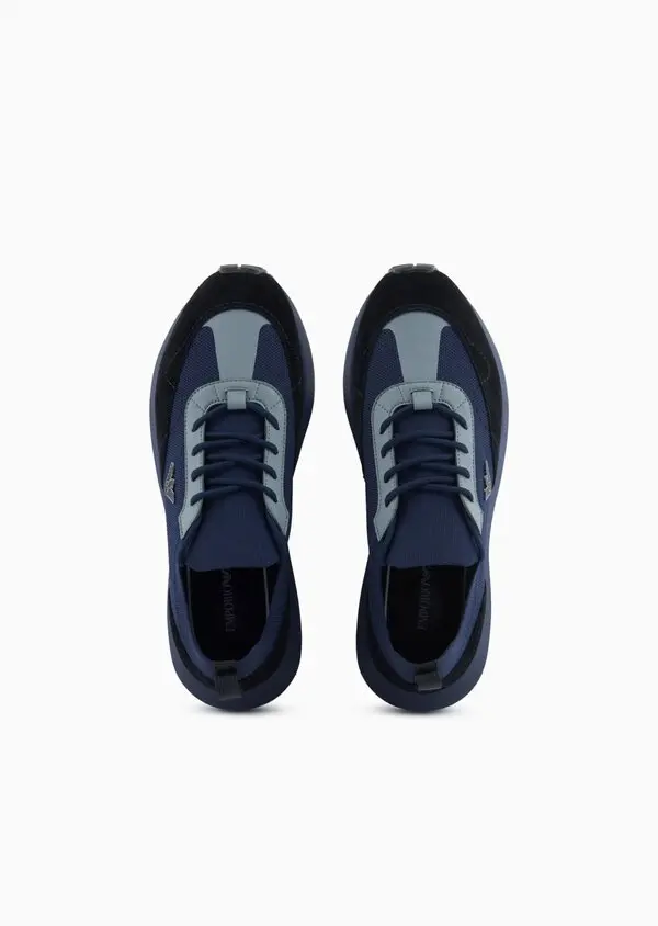 Emporio Armani Suede Lace-up Sneakers