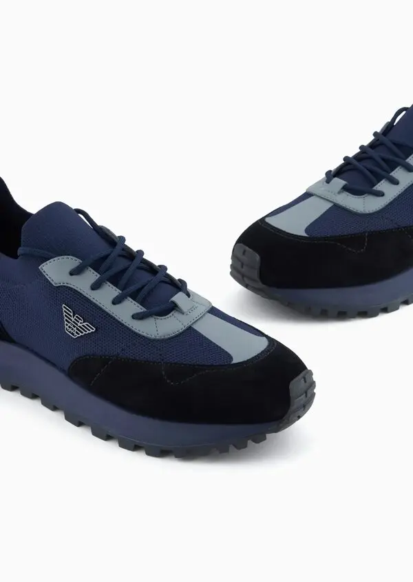 Emporio Armani Suede Lace-up Sneakers