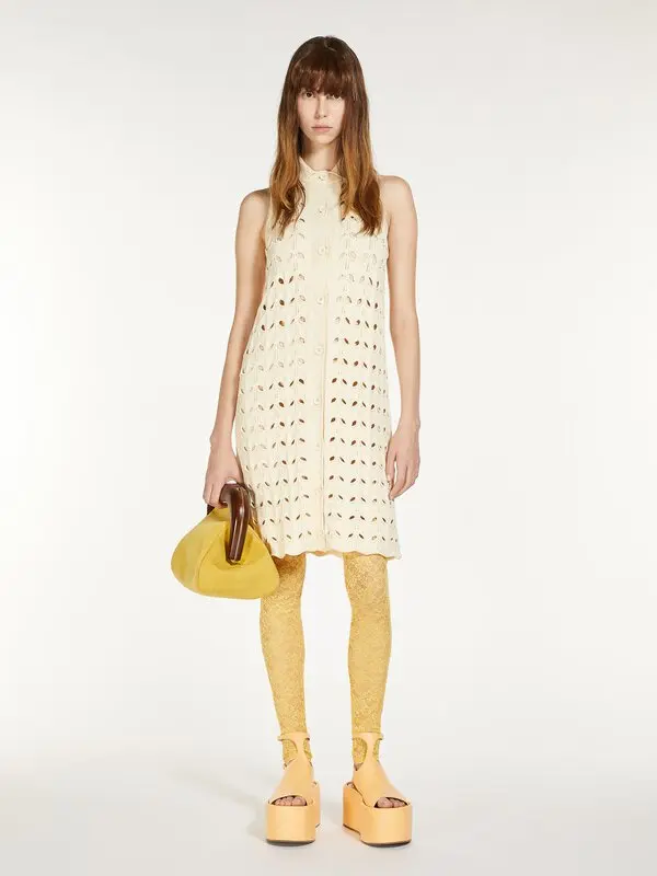 Sportmax Rivolo Crochet Knit Mini Dress