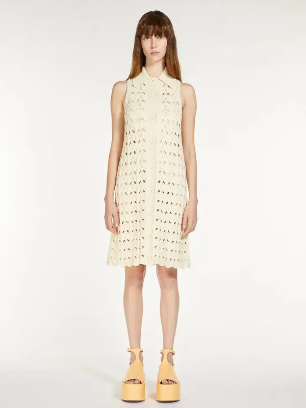 Sportmax Rivolo Crochet Knit Mini Dress