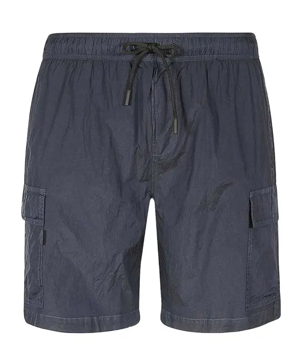 DONDUP Drawstring Waist Swim Shorts With Cargo Pockets - Black