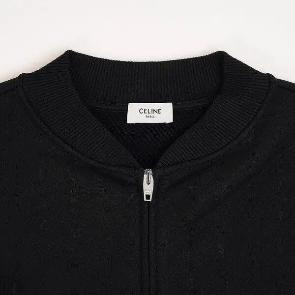Celine Cotton Fleece Teddy Jacket - Black And White
