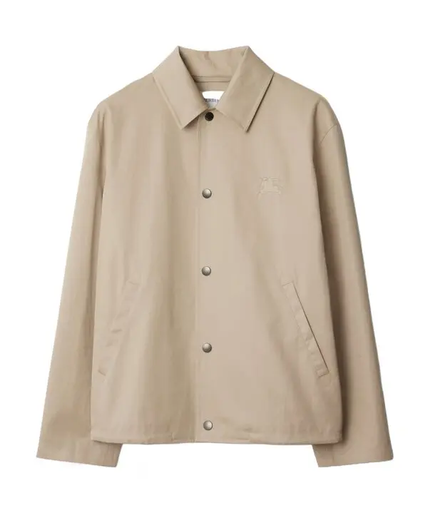 Burberry Embroidered Gabardine Jacket - Fossil