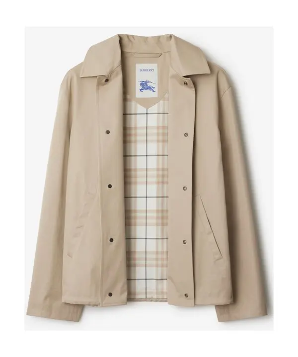 Burberry Embroidered Gabardine Jacket - Fossil