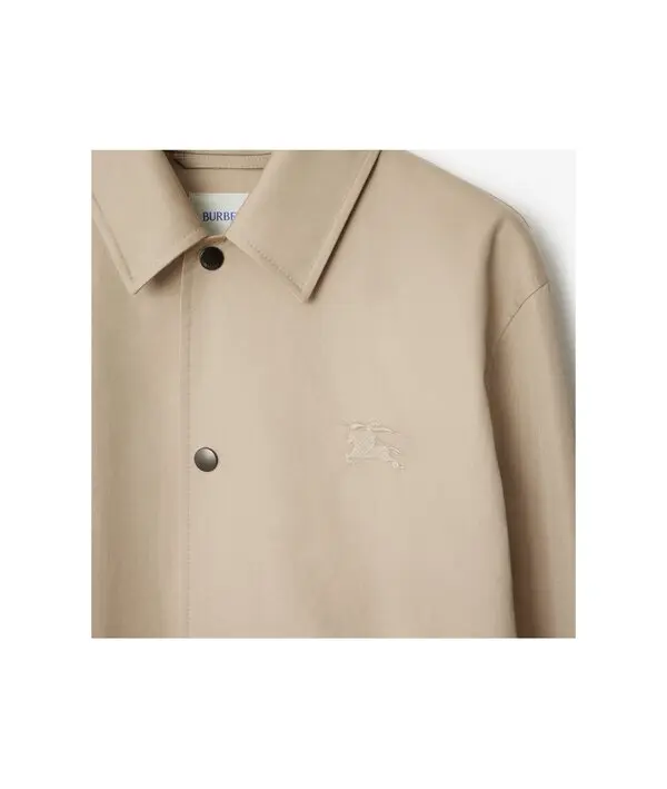 Burberry Embroidered Gabardine Jacket - Fossil