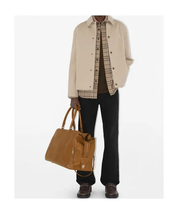 Burberry Embroidered Gabardine Jacket - Fossil