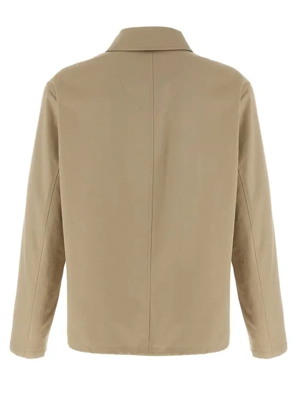 Burberry Embroidered Gabardine Jacket - Fossil
