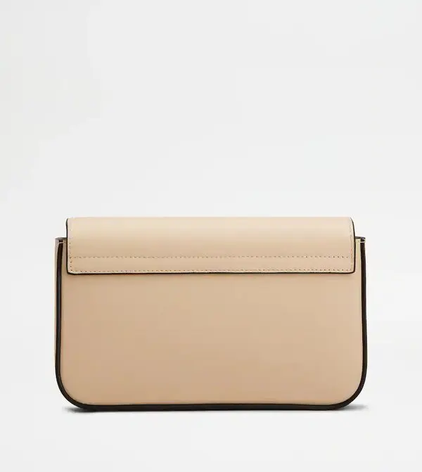 TOD'S Di Bag Folio Mini Flap Bag - Beige