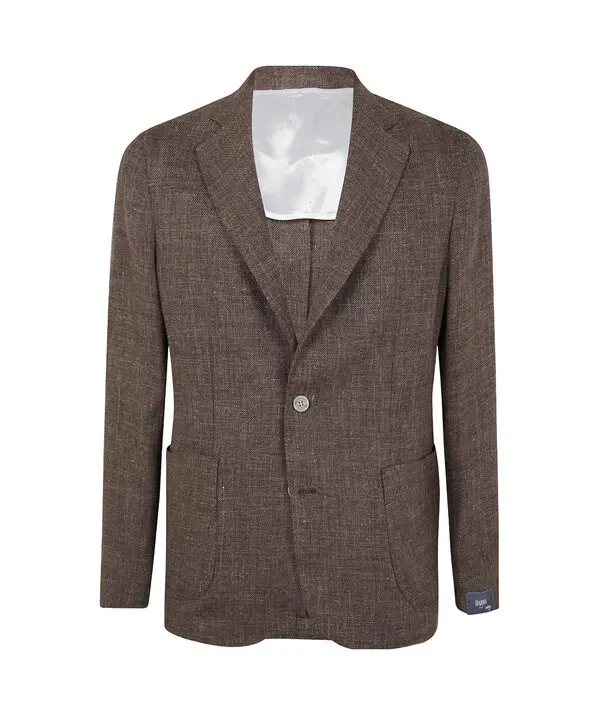 BARBA NAPOLI Single Breasted Blazer - Brown