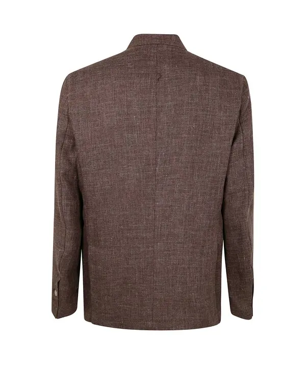 BARBA NAPOLI Single Breasted Blazer - Brown