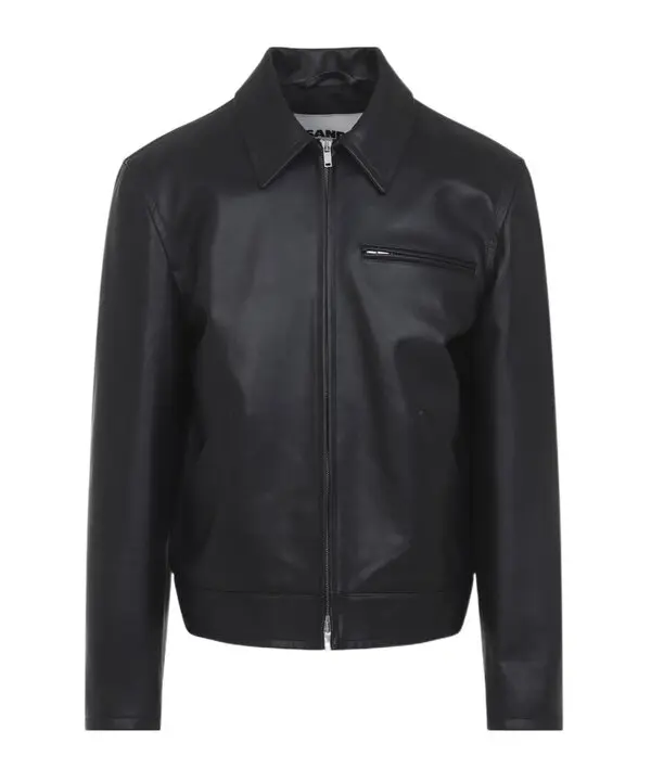 JIL SANDER Zip-front Leather Jacket