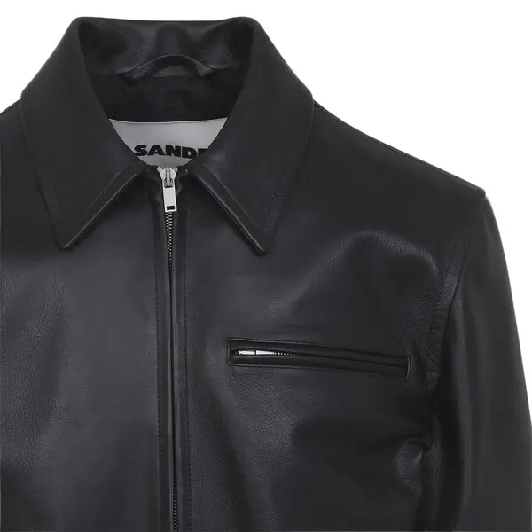 JIL SANDER Zip-front Leather Jacket