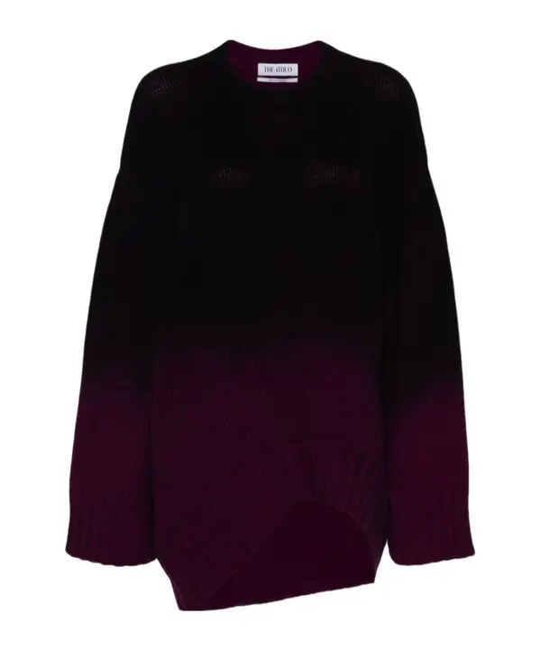Attico Ombre-effected Knitted Jumper - Black
