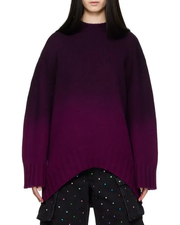 Attico Ombre-effect Knitted Jumper - Black
