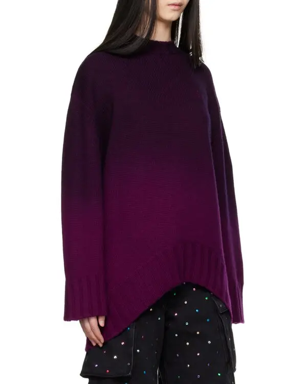 Attico Ombre-effect Knitted Jumper - Black