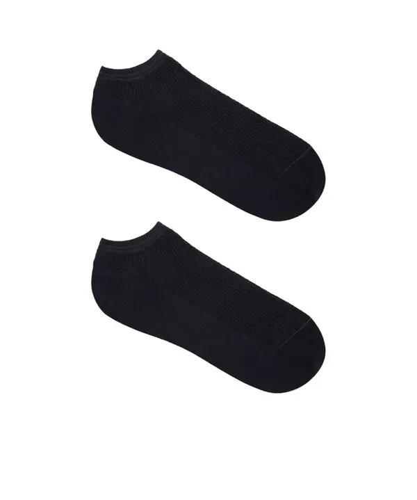 Zegna Cotton Blend Socks - Navy Blue